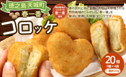 徳之島 春一番 コロッケ 20個 セット （5個×4袋） 1個当たり約60g 計約1.2kg じゃがいも 惣菜 おかず 冷凍 鹿児島 天城町: 天城町ANAのふるさと納税｜ANAのマイルが「使える」